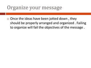 The process of affecting business message | PPT