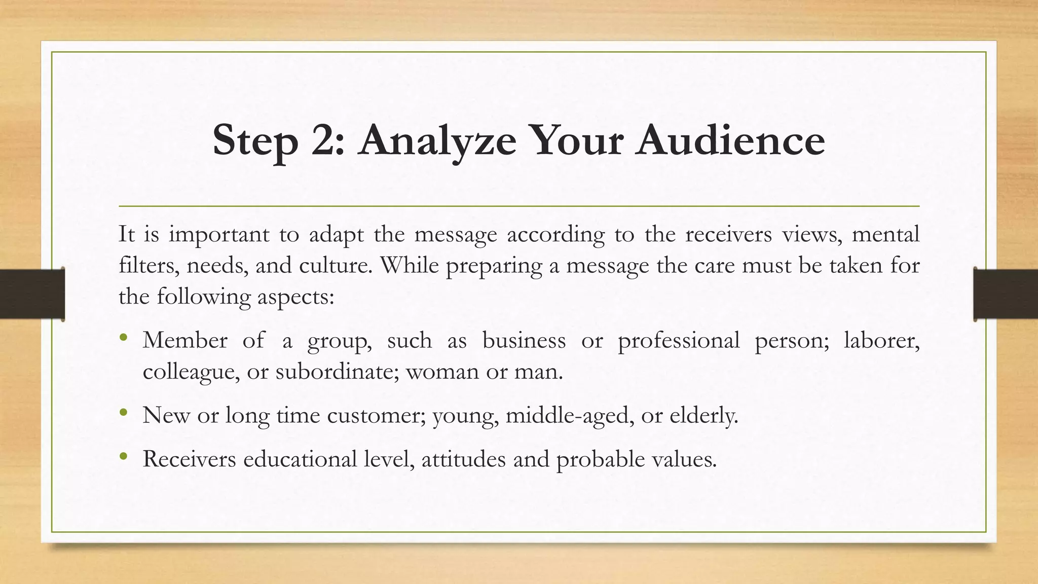 The process of preparing effective business message | PPT