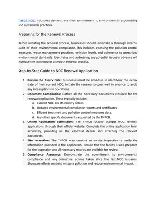 The Process of Renewing a Tamil Nadu Pollution Board NOC_ A Comprehensive Overview.pdf