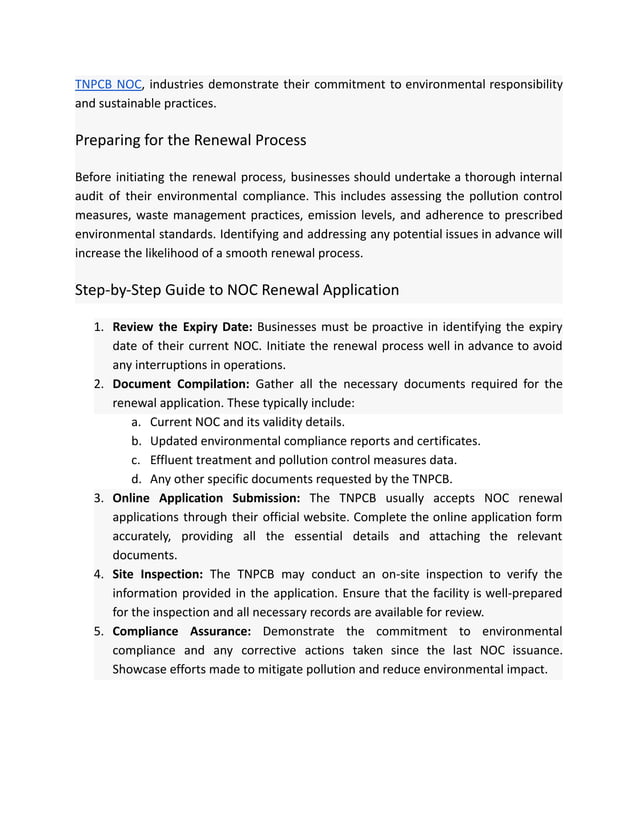 The Process of Renewing a Tamil Nadu Pollution Board NOC_ A Comprehensive Overview.pdf