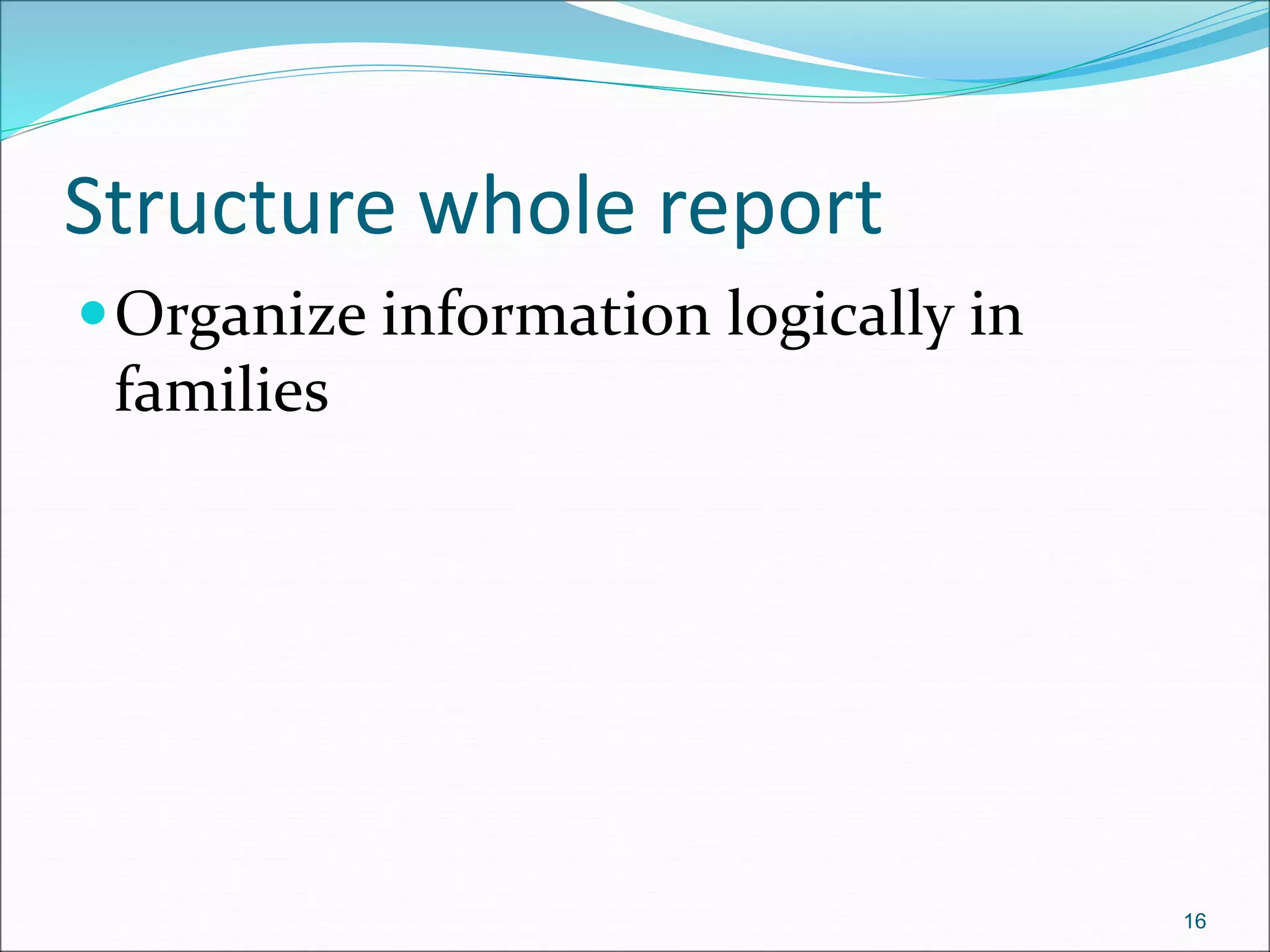 HOW TO WRITE REPORTS FOR THE EXECUTIVES AT THE WORKPLACE.ppt