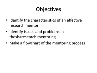 The process of research mentoring | PPTX