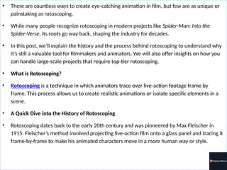 The Process of Rotoscoping at Motion Effects | PPT