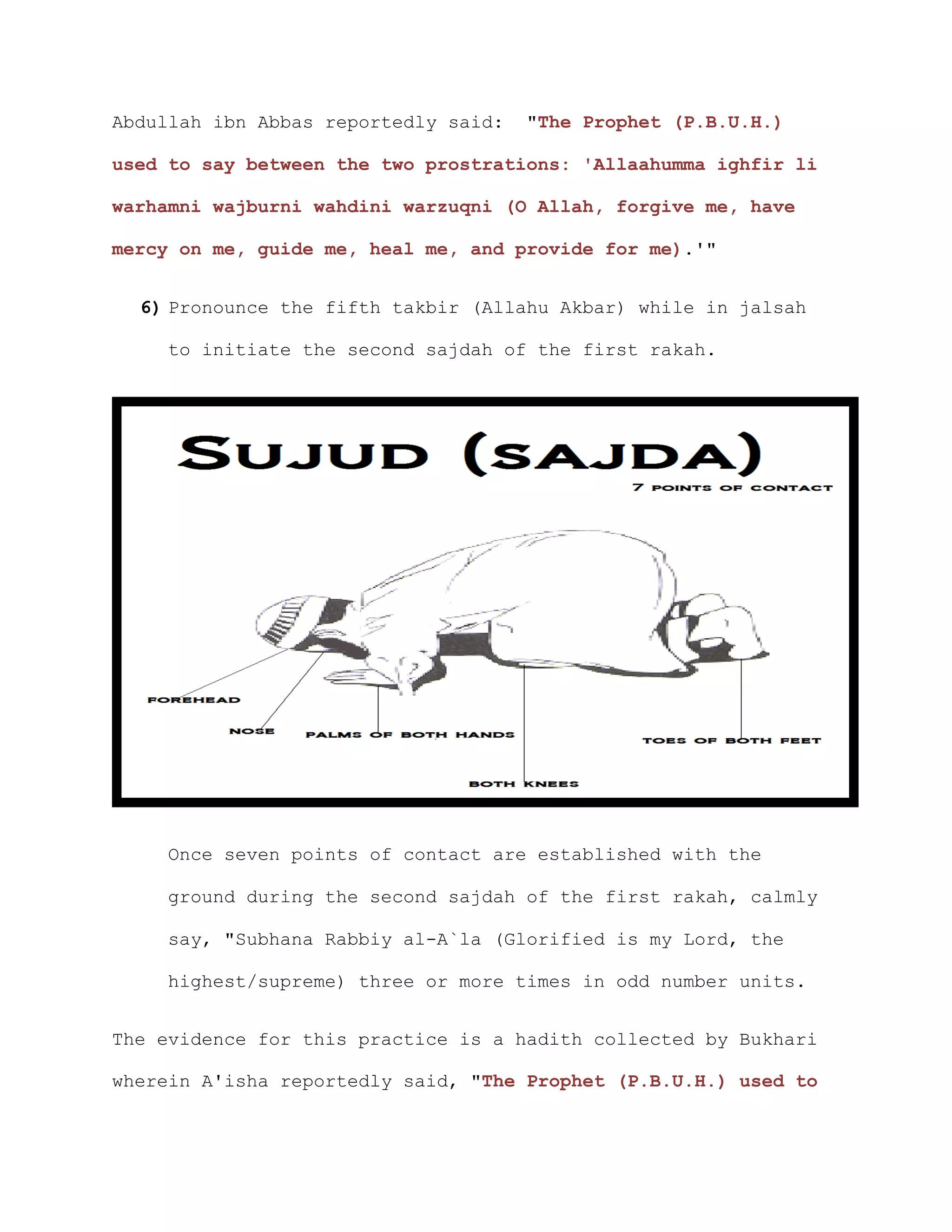 The process of sajdah (sujud) described in full detail www.scmuslim.com