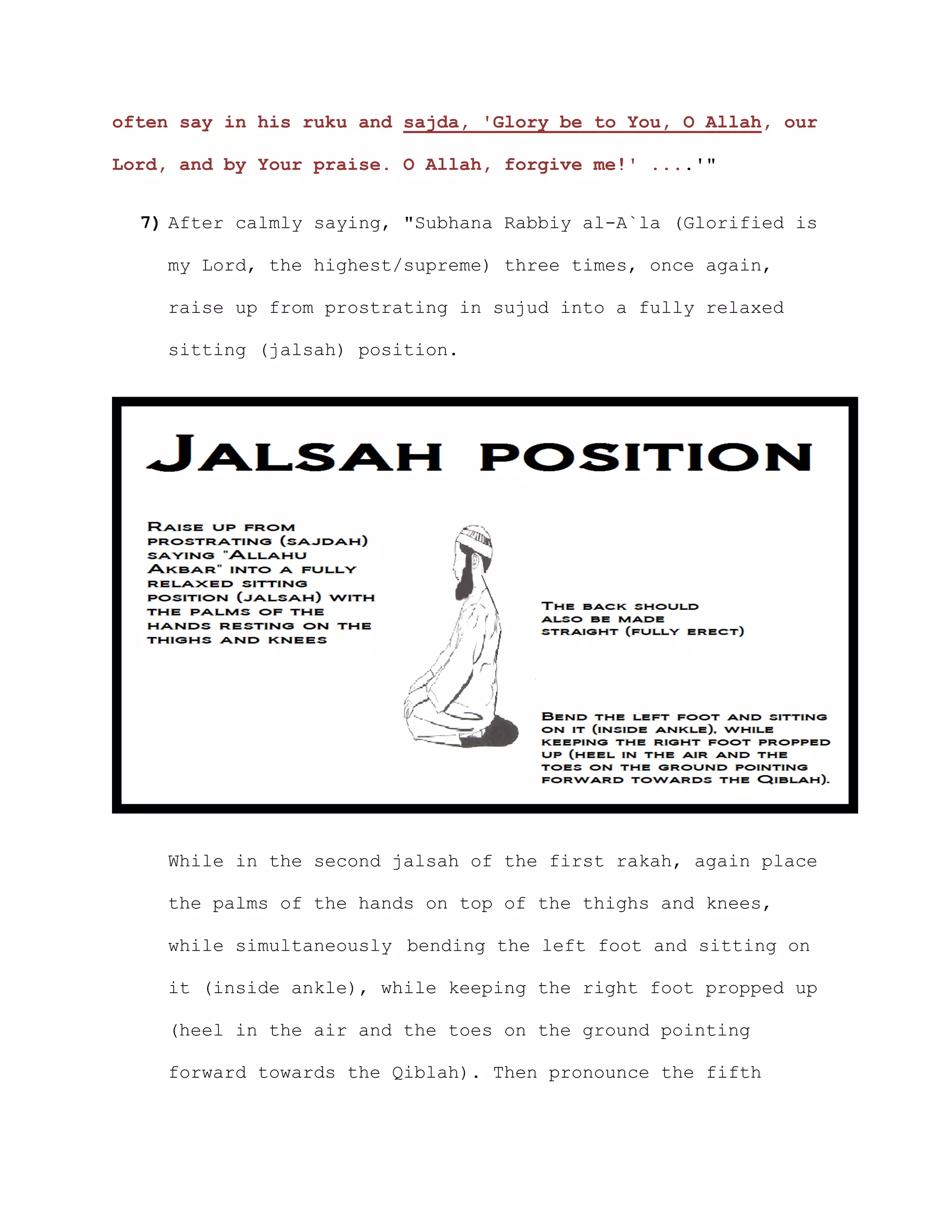 The process of sajdah (sujud) described in full detail www.scmuslim.com