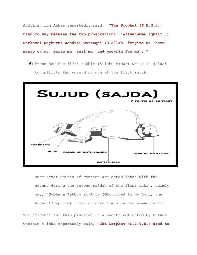 The process of sajdah (sujud) described in full detail www.scmuslim.com