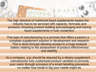 The process of supplement contract manufacturing | PPT