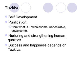The process of Tazkiya | PPT