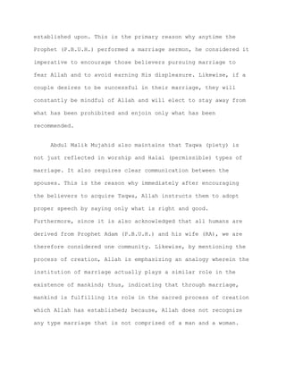 The process of the islamic marriage contract and wedding (nikah ...