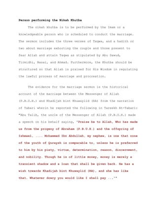 The process of the islamic marriage contract and wedding (nikah ...