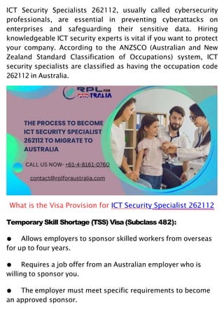 The process to Become ICT Security Specialist 262112 to migrate to ...