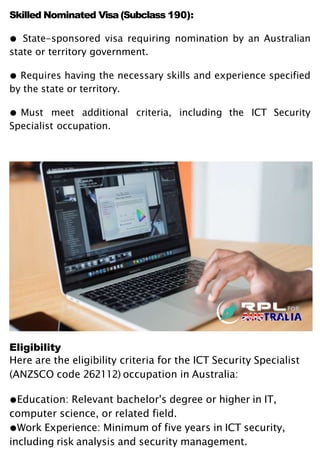 The process to Become ICT Security Specialist 262112 to migrate to ...