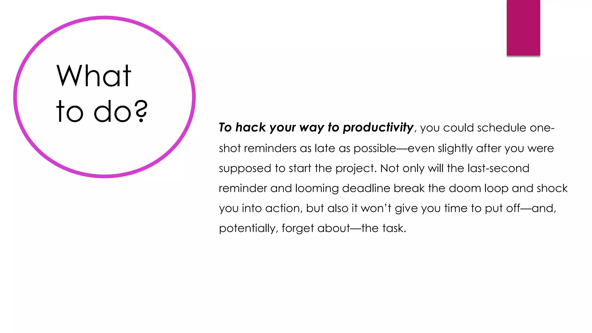 The procrastination doom loop | PPTX