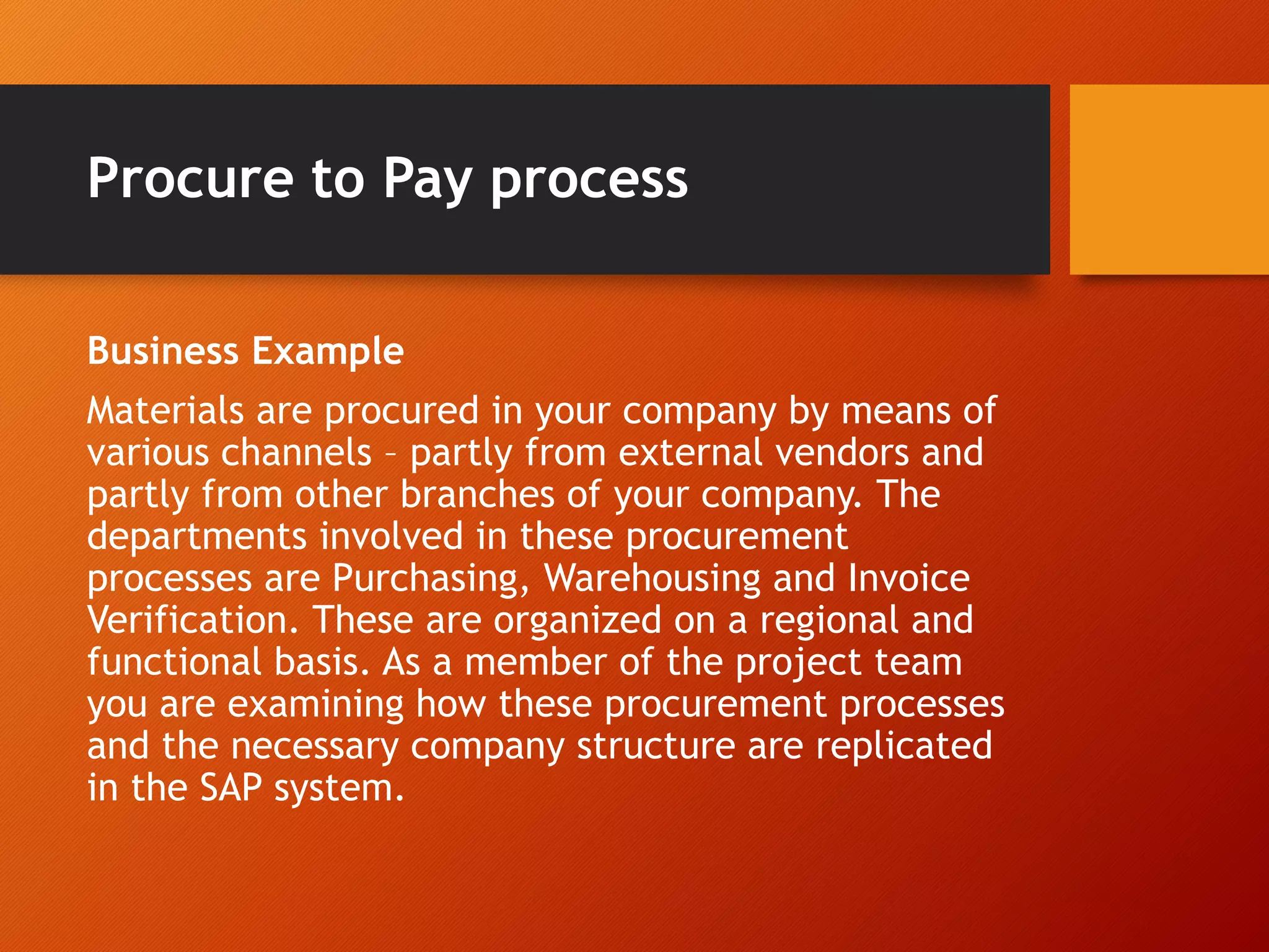 The procure to pay process | PPTX