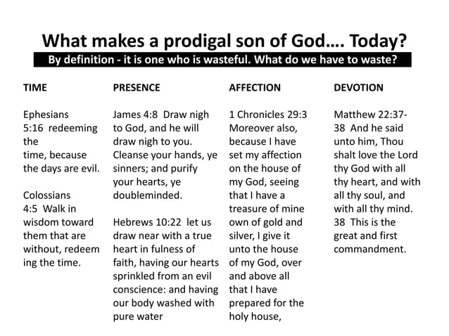 The prodigal sons of God | PPT