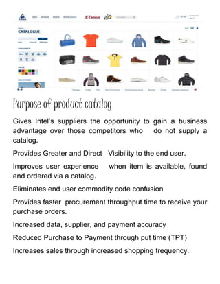 purpose of product catalog | DOCX