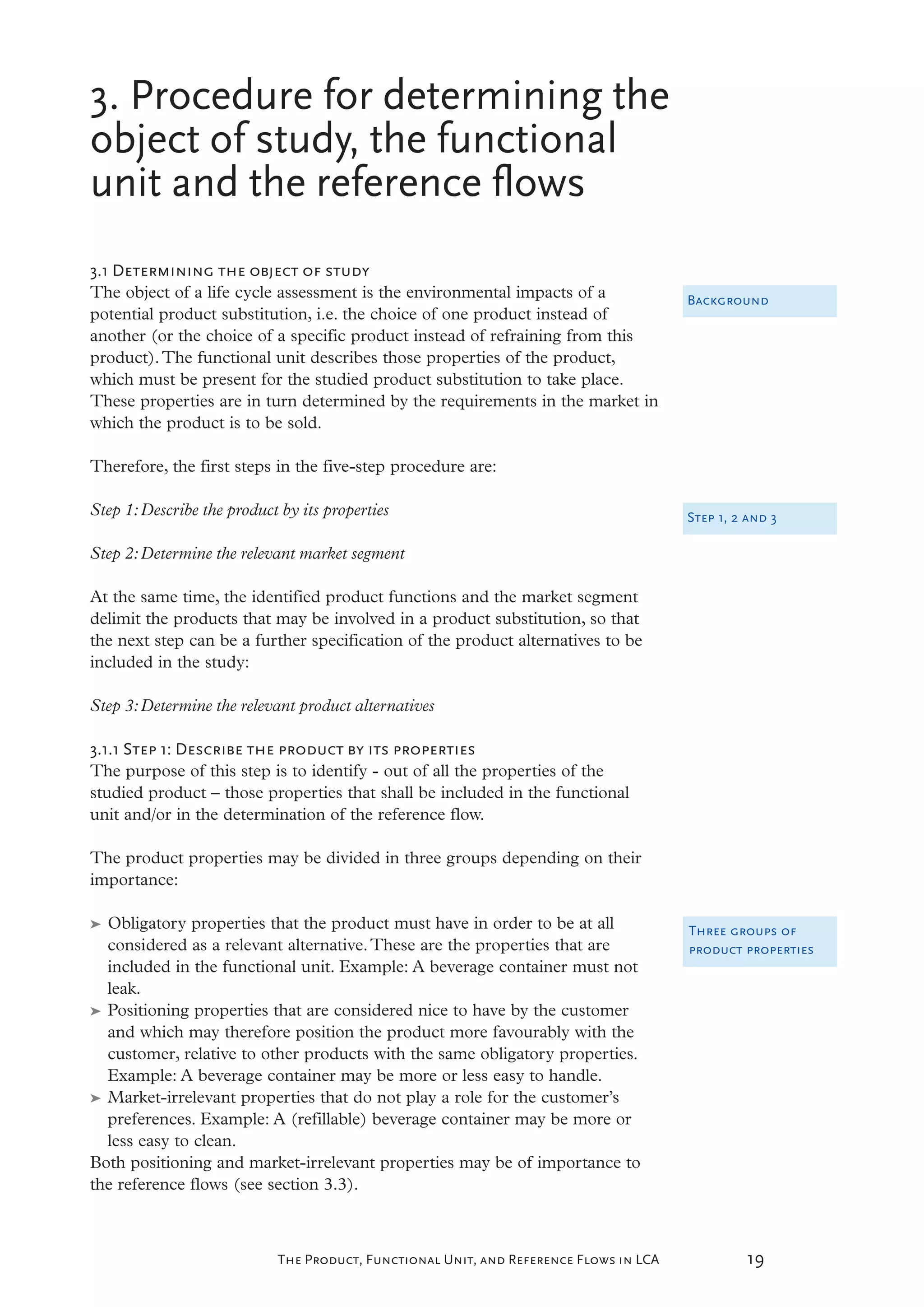 The product, functional unit and reference flow | PDF