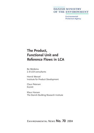 The product, functional unit and reference flow | PDF