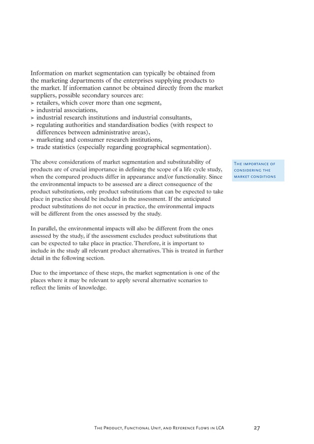 The product, functional unit and reference flow | PDF