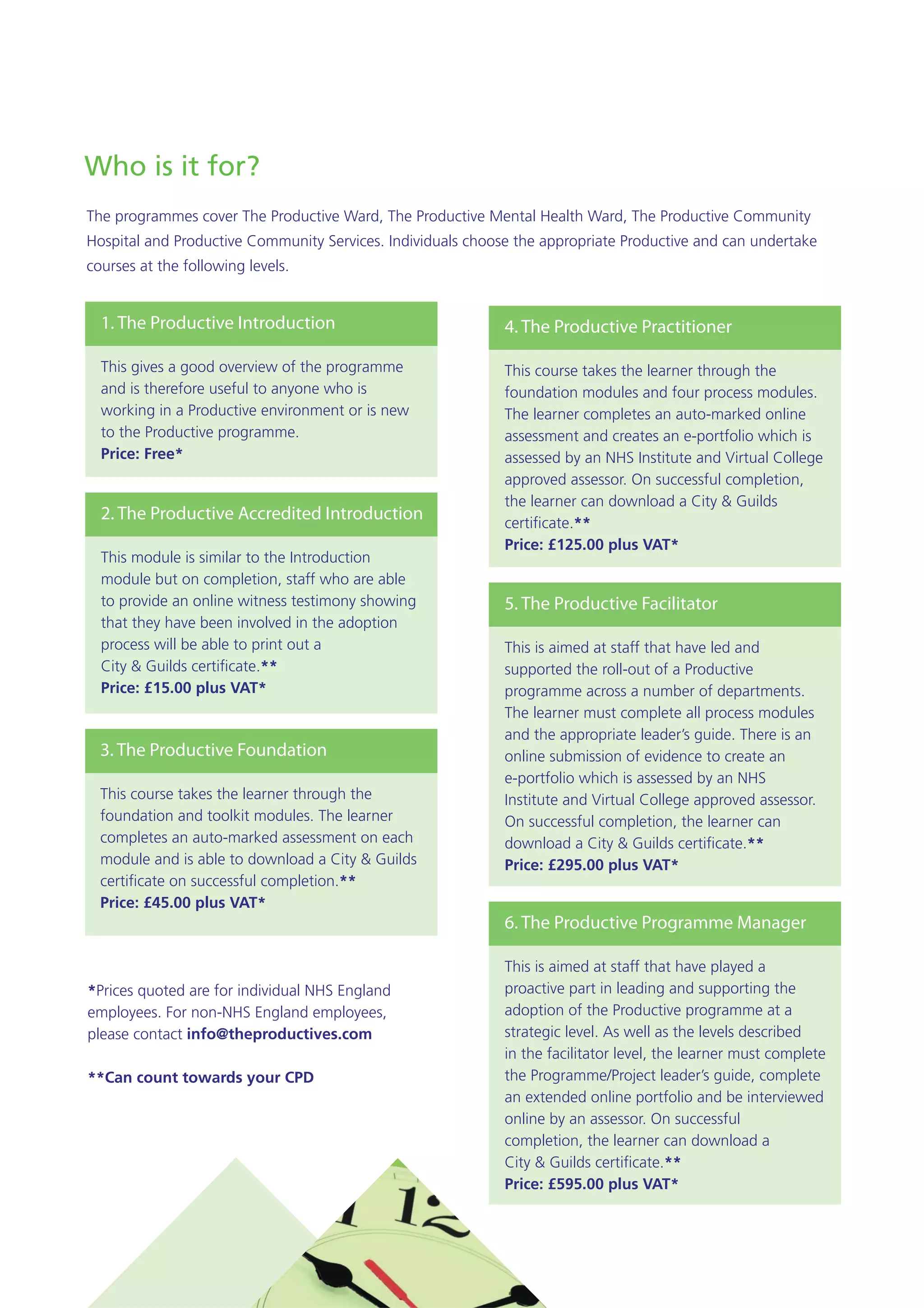 The Productives e-learning brochure | PDF