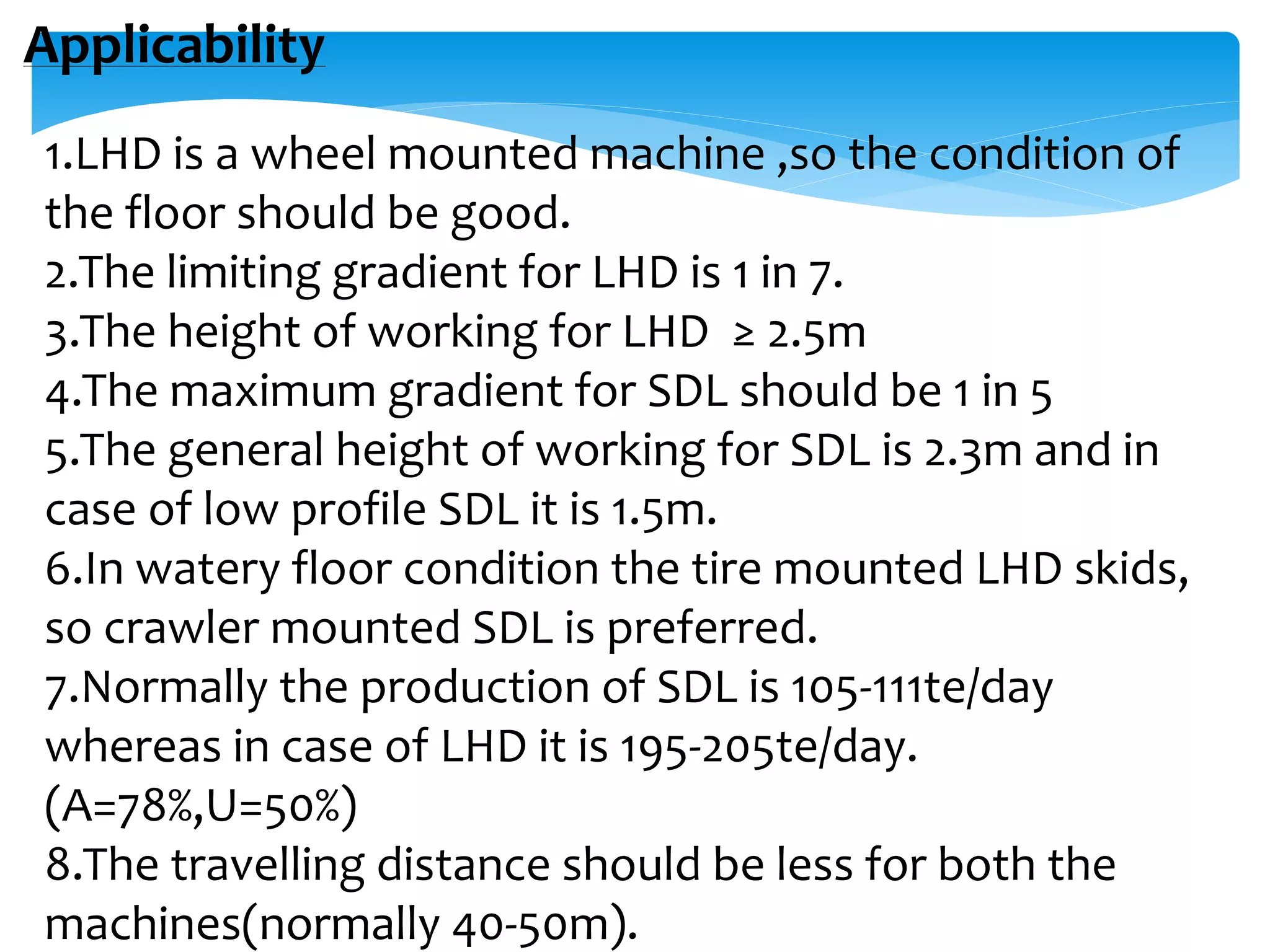 The productivity of lhd in underground coal mines | PPTX