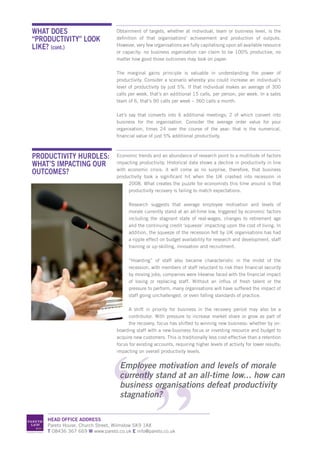 The Productivity Puzzle - Pareto Law Recruitment | PDF