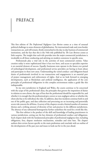 The Professional Negligence Law Review First Edition | PDF