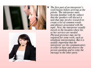 The Profession Of An Interpreter | PPT