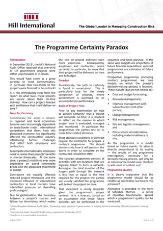 The Programme Certainty Paradox | PDF