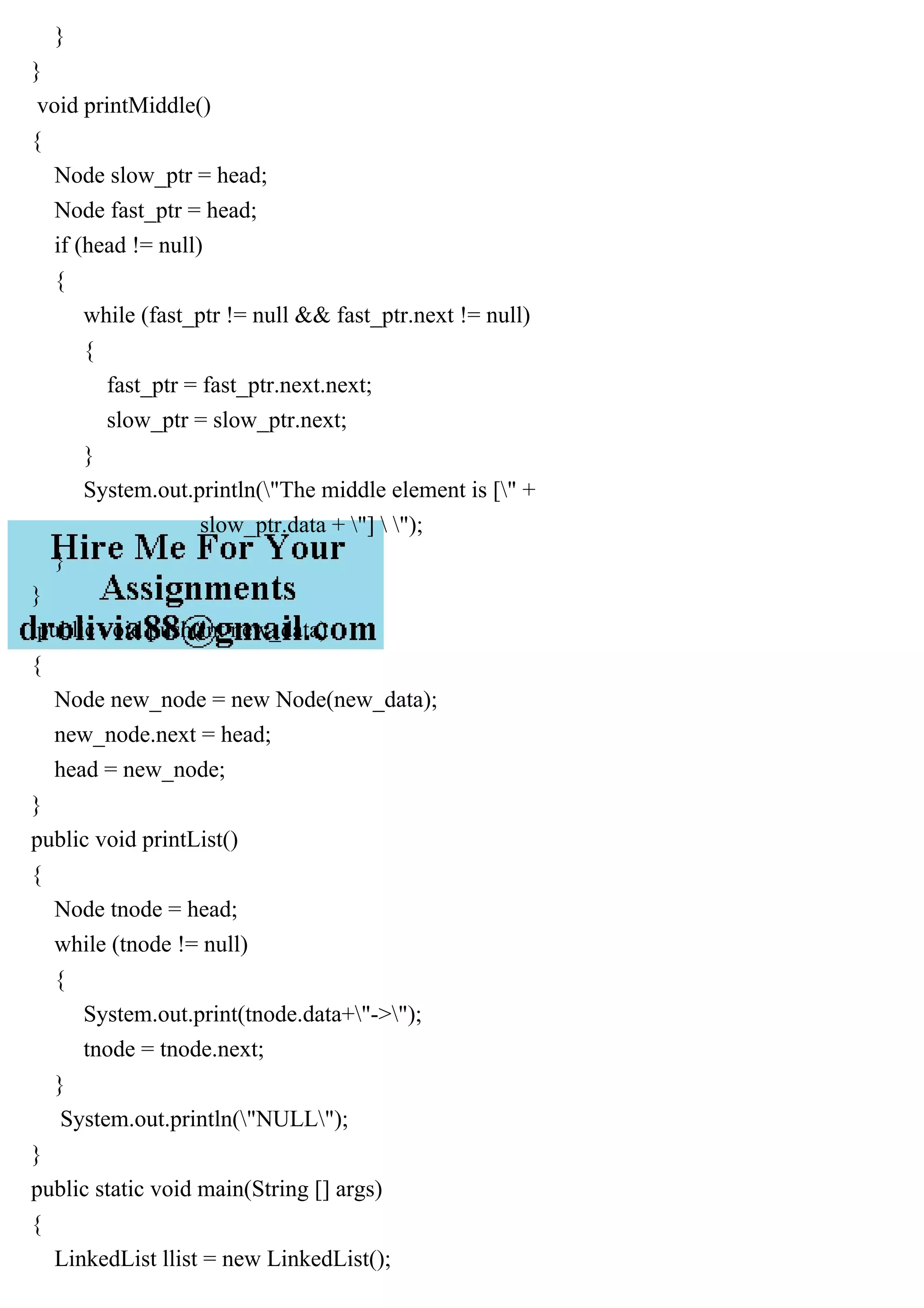 The Program to find out the middle of a given linked listclass Lin.pdf
