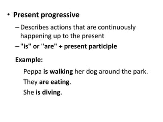 The progressive aspects of verb | PPT