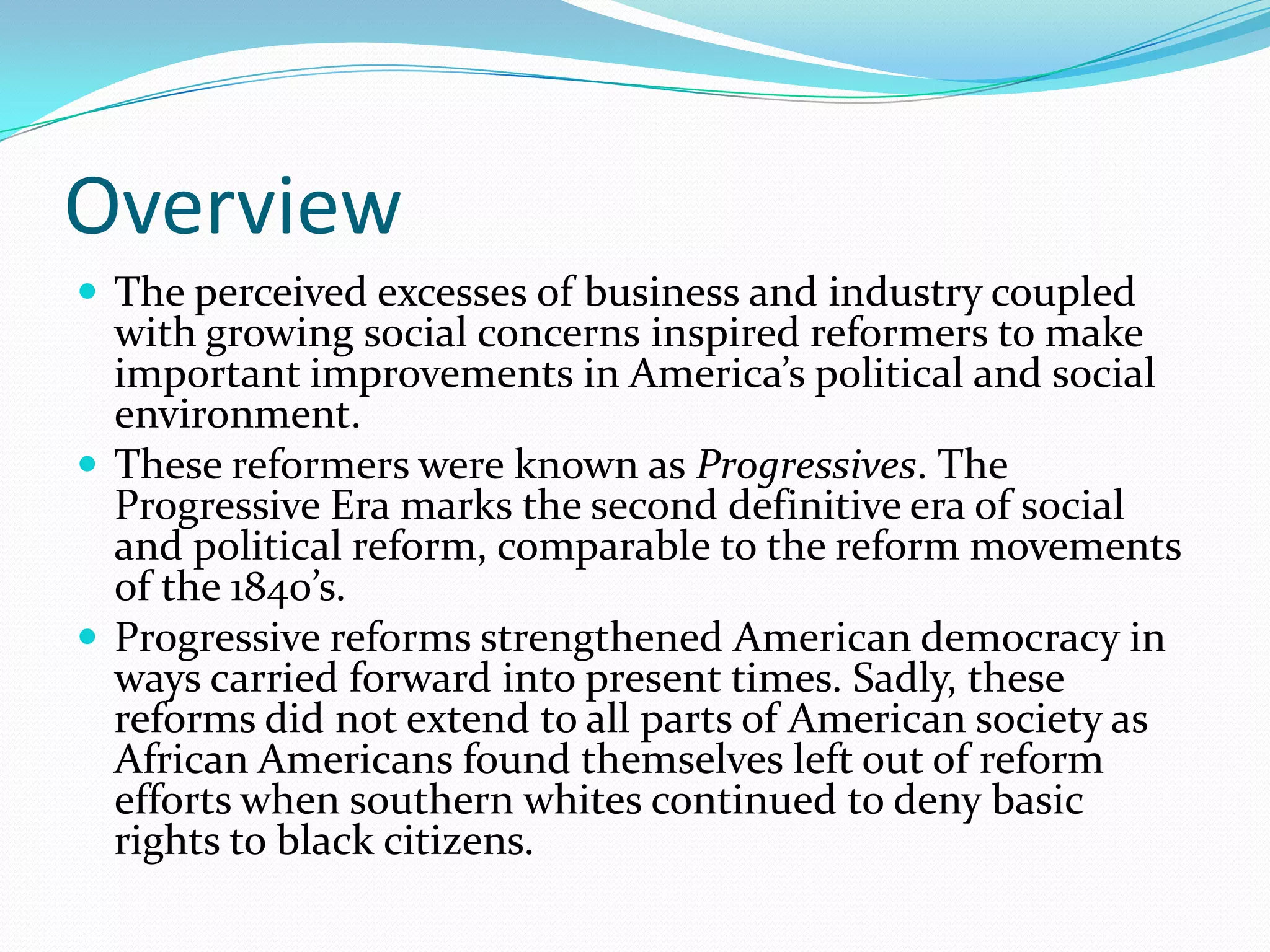 The Progressive Era | PPTX