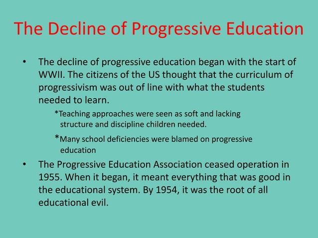 The progressive era of education | PPT