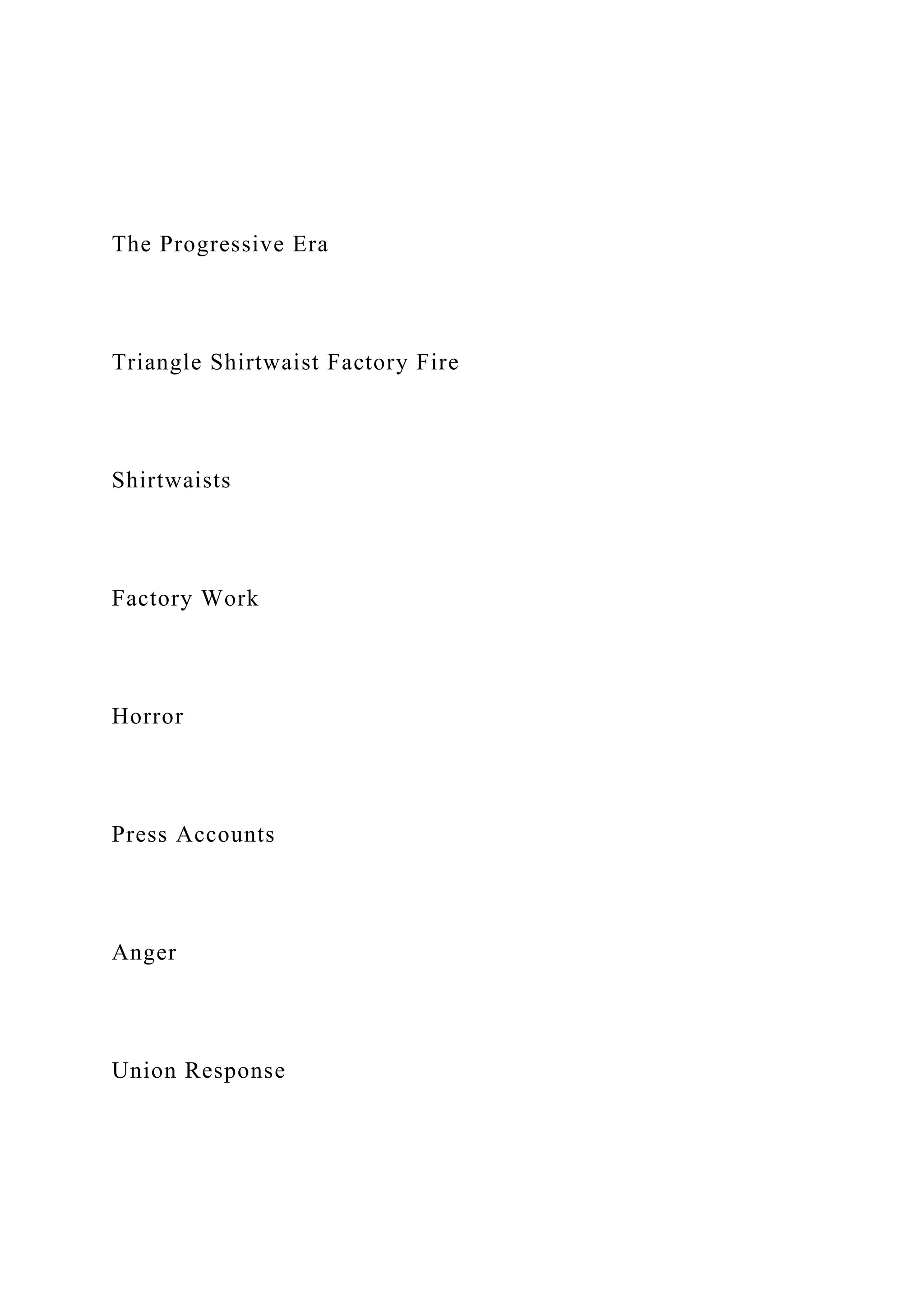 The Progressive EraTriangle Shirtwaist Factory Fire.docx | Civic ...