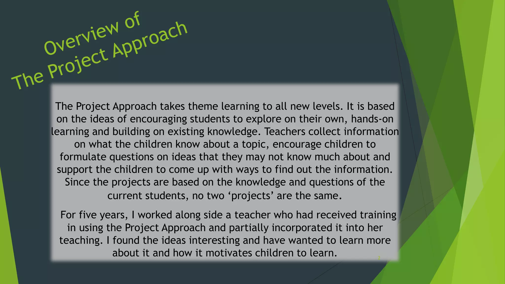 The project approach | PPTX