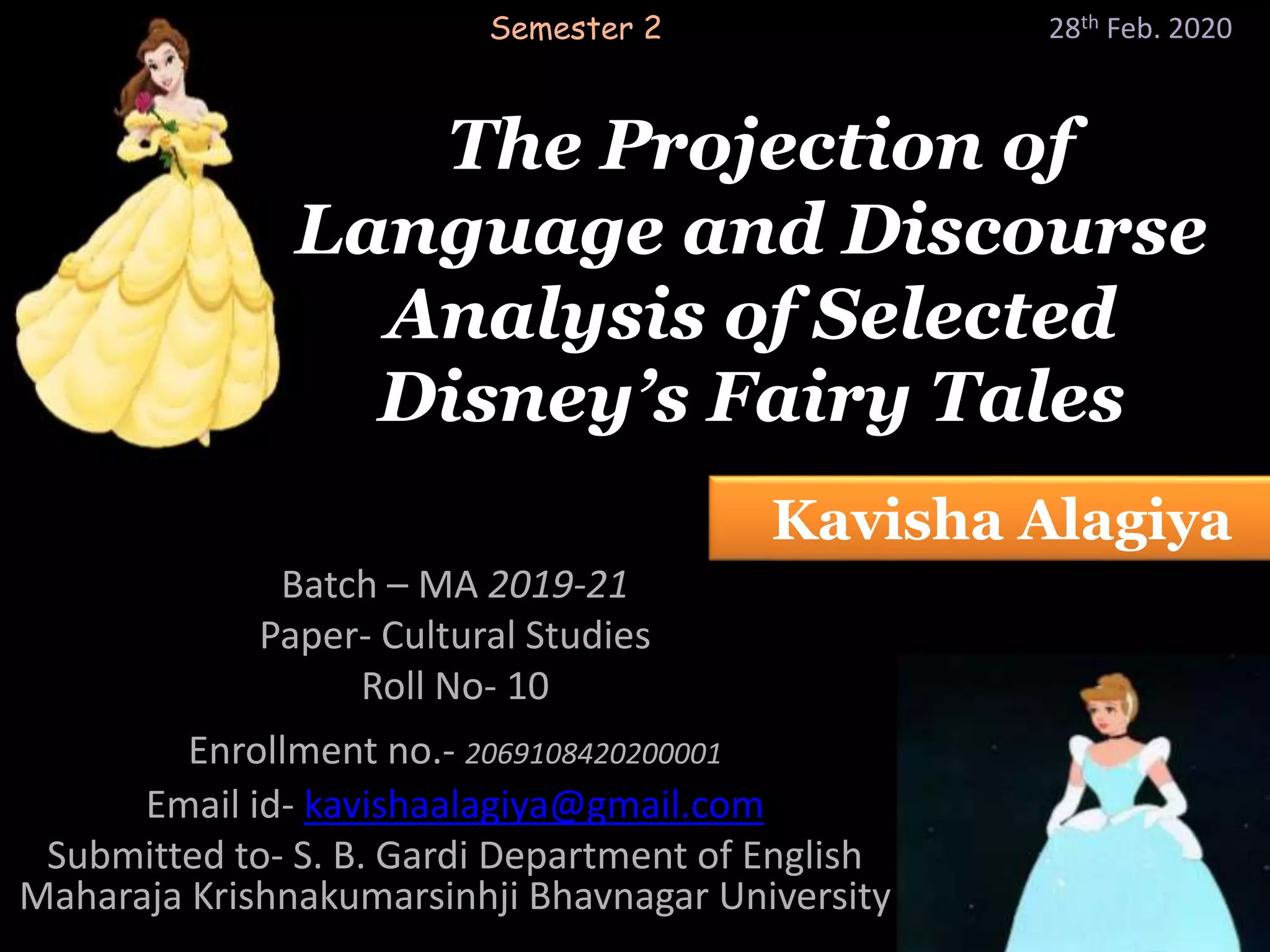The Projection of Language and Discourse Analysis of Selected Disney's ...