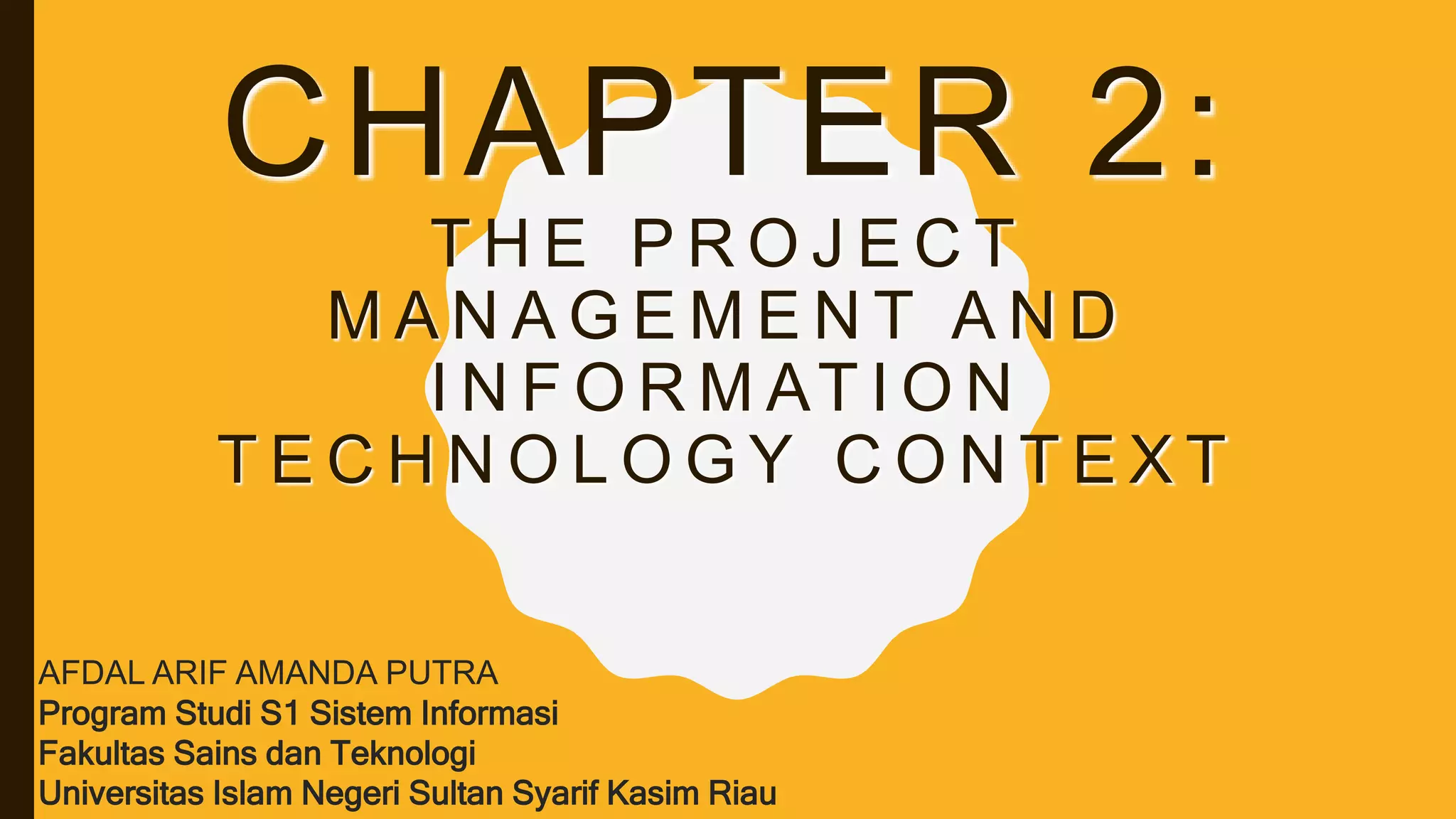 The project management and information technology context | PPTX