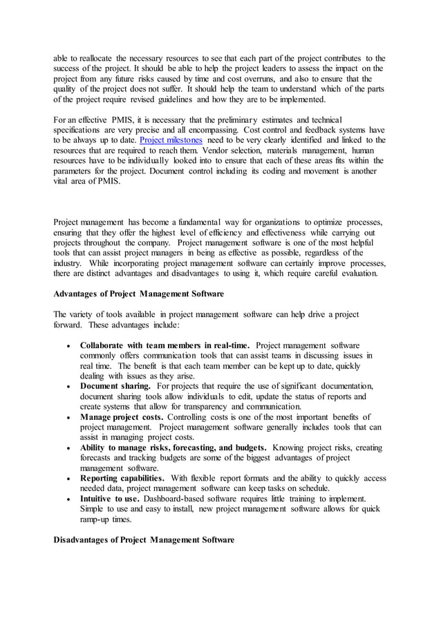 The project management information system | DOCX