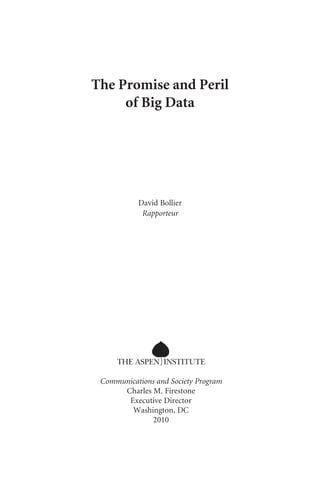 The promise and peril of big data | PDF