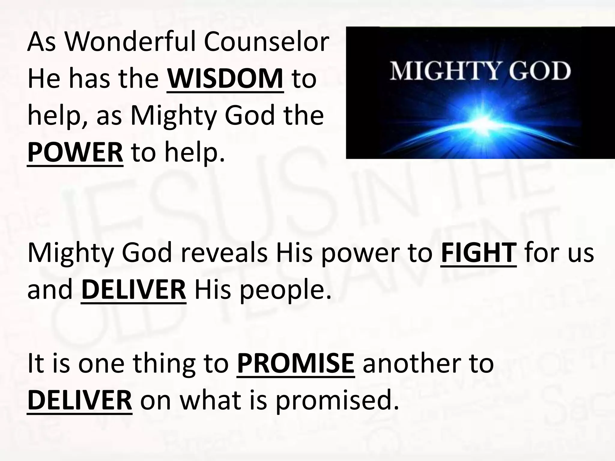 The_Promised_One_Part_2_His_Name_Shall_be_Called_Mighty_God | PPTX