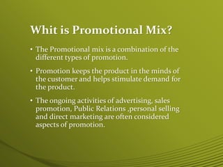 The promotion mix | PPTX