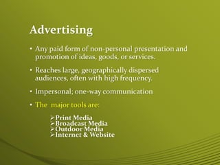 The promotion mix | PPTX