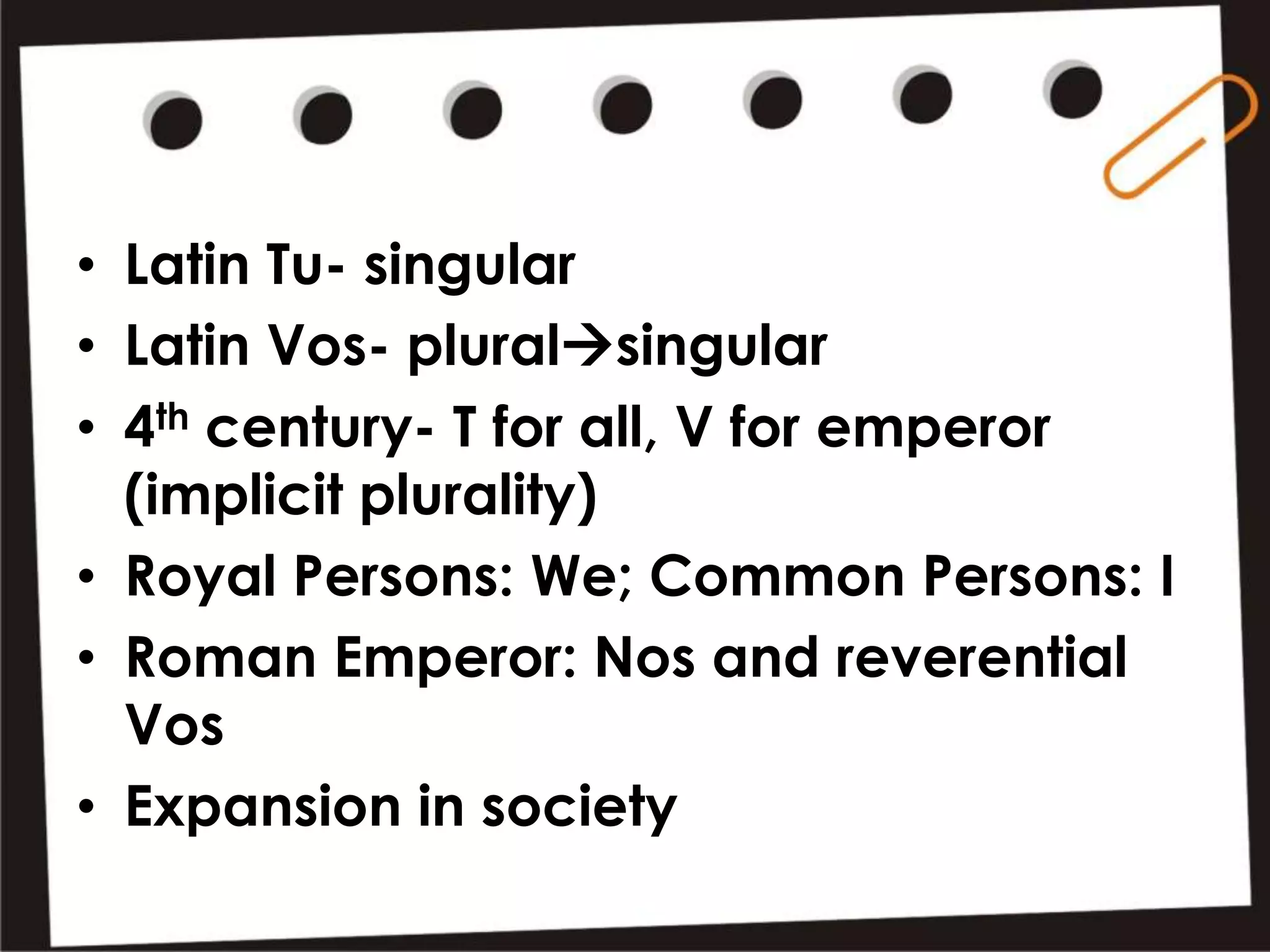 The Pronouns of Power and Solidarity | PPTX