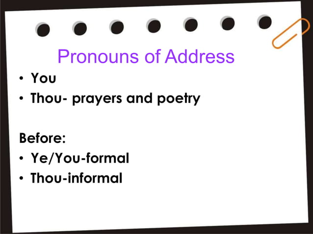 The Pronouns of Power and Solidarity | PPTX