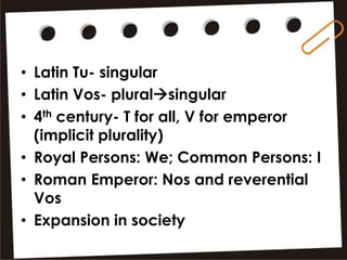 The Pronouns of Power and Solidarity | PPTX