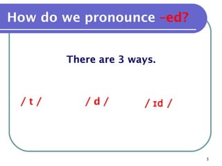 The pronunciation of ed | PPT