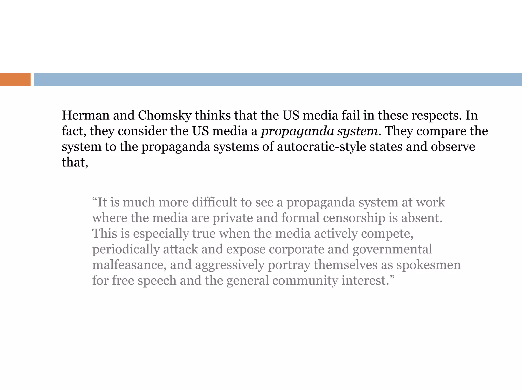 The Propaganda Model (Chomsky) -ZK | PPTX