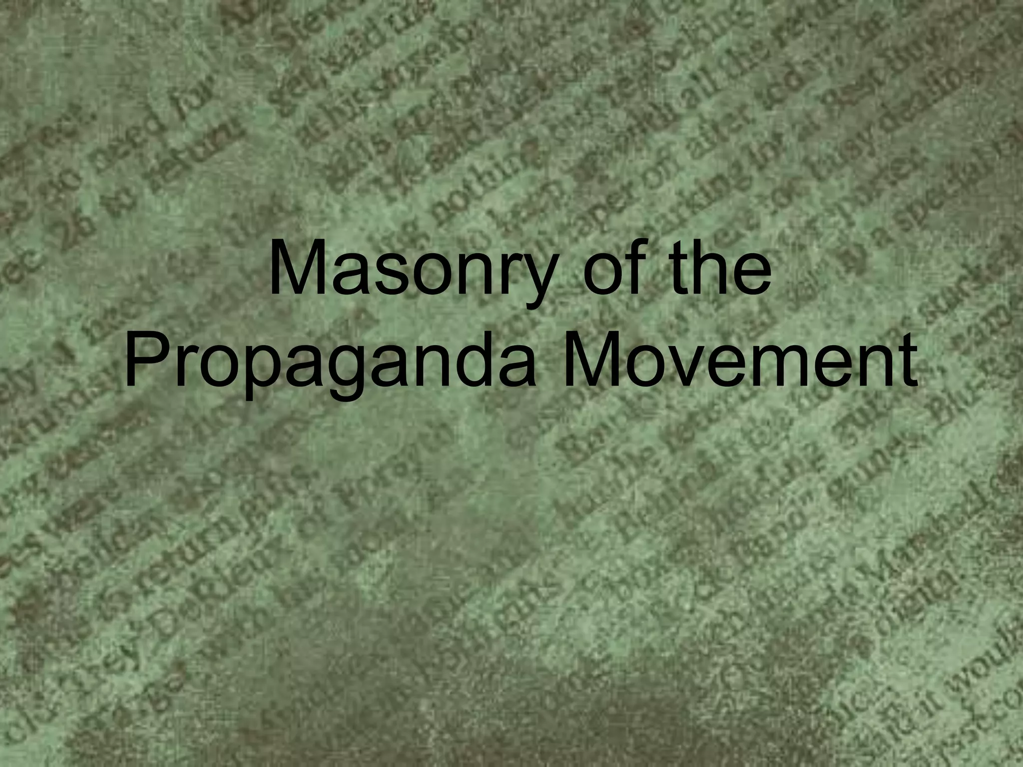 The Propaganda Movement | PPTX