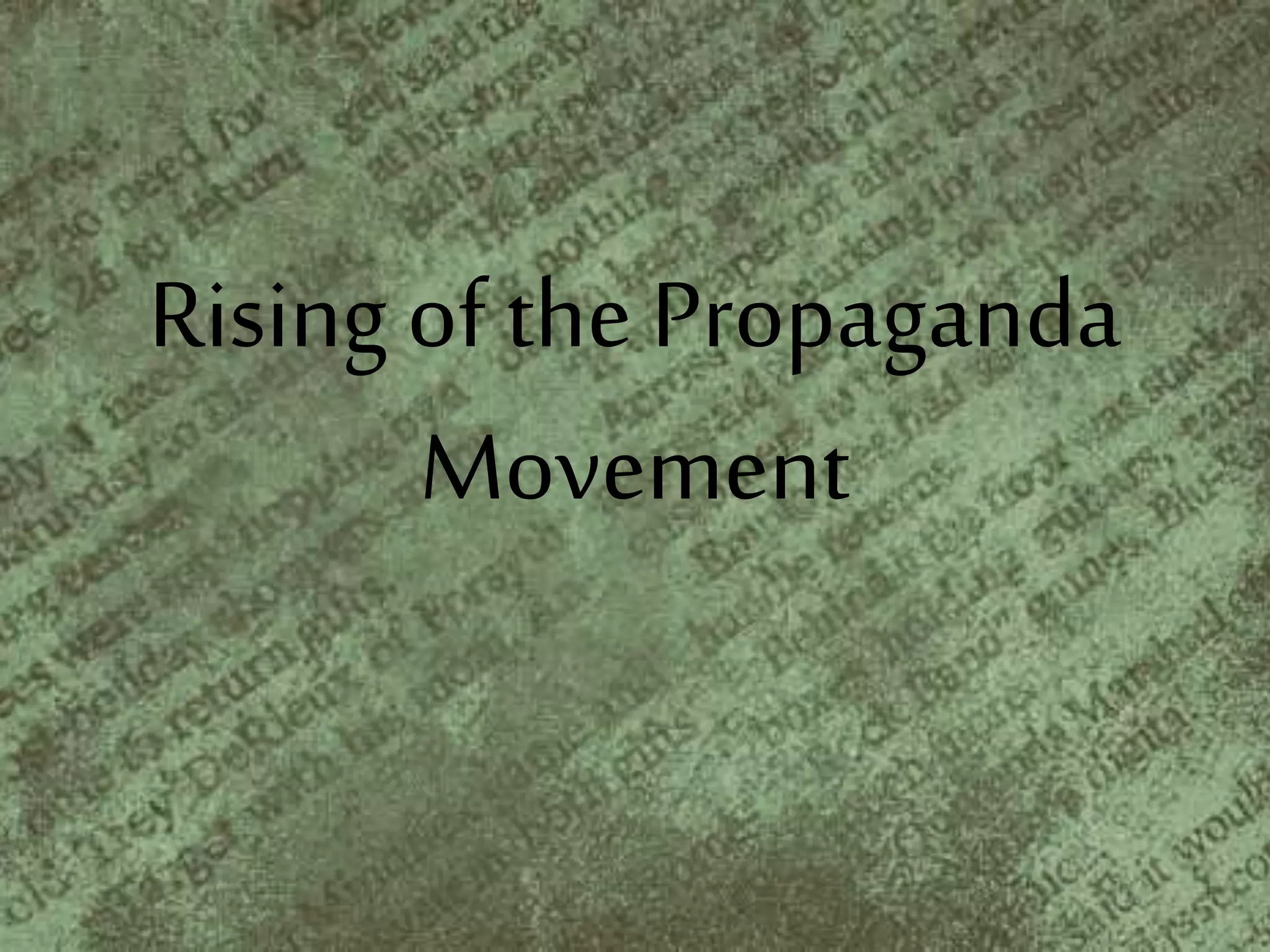 The Propaganda Movement | PPTX