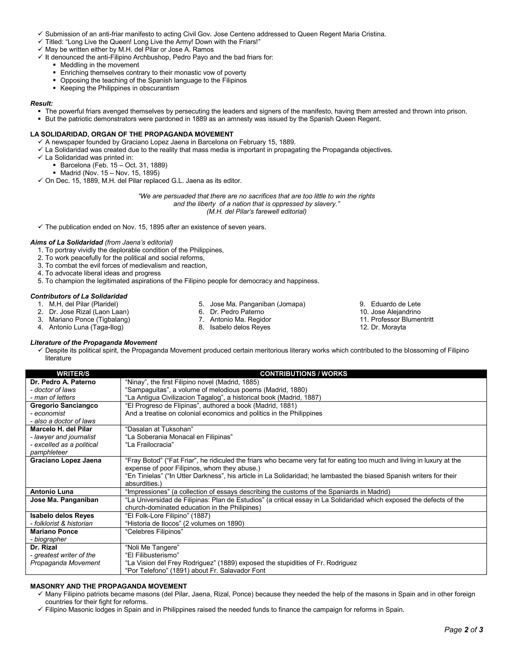 The Propaganda Movement | PDF